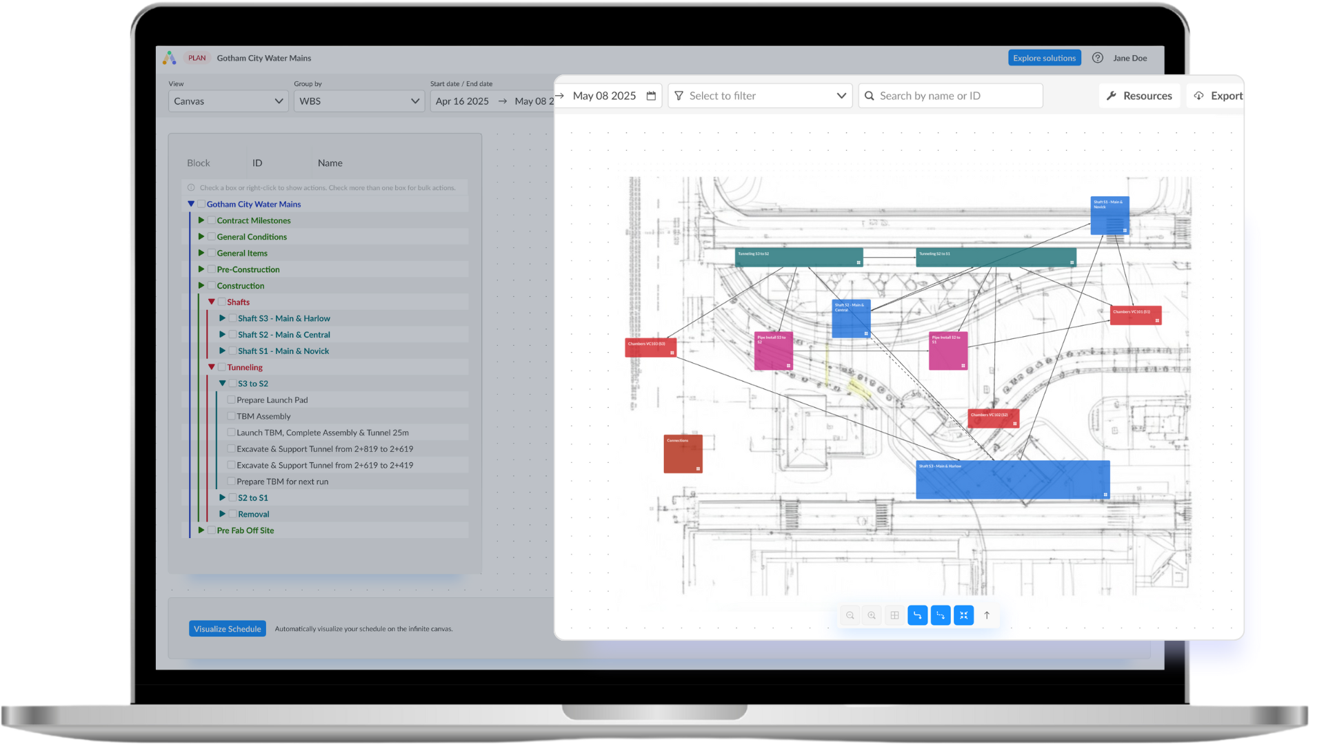 Visual Construction Digital Planning Software